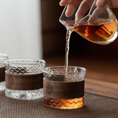 5oz 150ml Διαφανές γυάλινο φλιτζάνι Προσαρμοσμένο οικολογικά φιλικό φλιτζάνι για πόσιμο νερό Καφέ τσάι