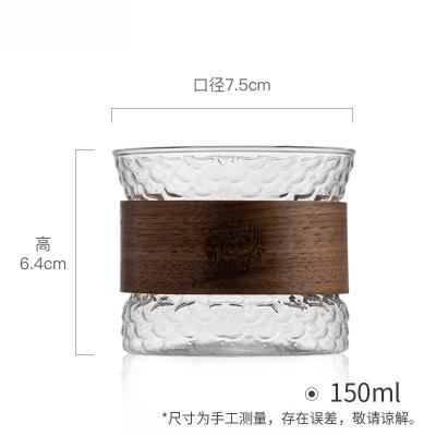 Chine 150 ml anneau isolant thermique verre tasse pour l'eau potable café thé dans un style de design moderne à vendre