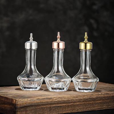 중국 일본식 디자인 럭셔리 비리 크리스탈 암버 와인 샷 글래스 30ml 용량 판매용
