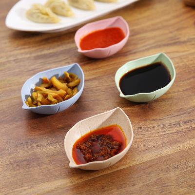 Chine Récipient alimentaire jetable en forme de feuille créative pour la sauce soja et les collations à vendre