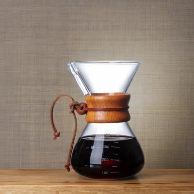중국 304 스테인레스 스틸 필터 클래식 400ml 유리 커피 메이커 판매용