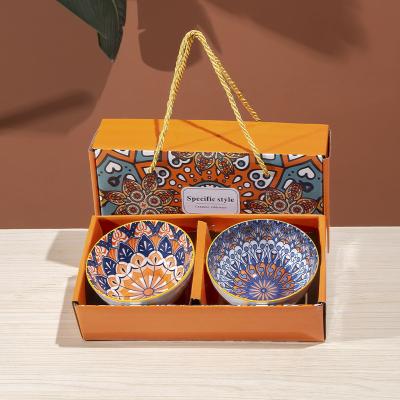 Chine Porcelaine bouteille de soupe ensemble de style bohème céramique Logo personnalisé pour cadeau et Noël à vendre