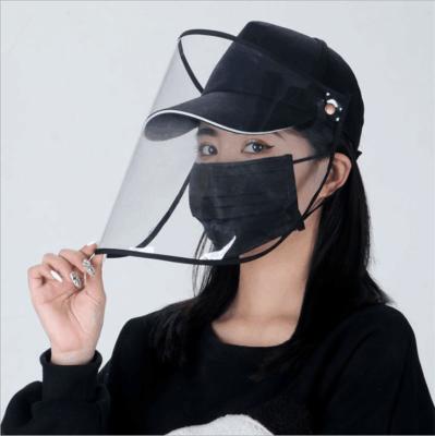 China 2020 Epidemic Protection Hat Suppliers Prevent Virus Anti-fog Baseball Cap With Face Shield en venta