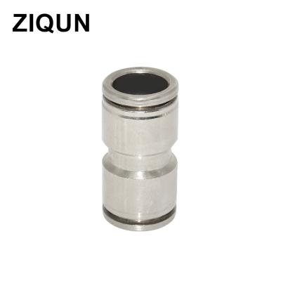 China ZIQUN Brass Fittings, push fit Coupling quick connector Straight connector push fitting stainless steel push fittings for sale