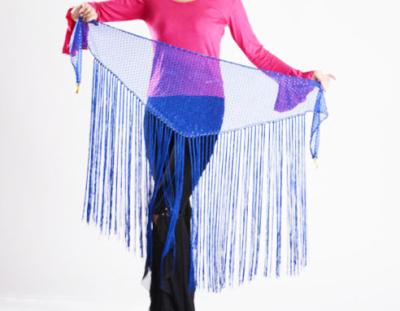 Cina La sciarpa Shinning dell'anca degli zecchini per la danza del ventre/lungamente guarnisce le sciarpe di frange dell'anca di danza del ventre in vendita