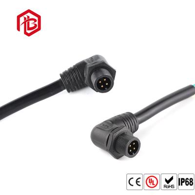 China 2 3 4 Pin Straight Right Angle M14 Waterproof Cable Connector for sale