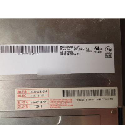 중국 10.4 인치 산업적 LCD 화면 디스플레이 G104SN02 V0 판매용