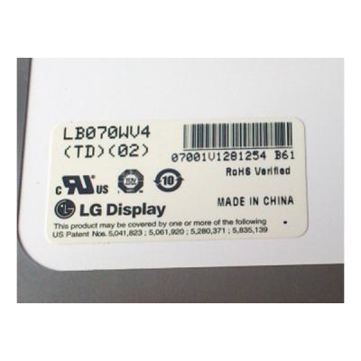 中国 LB070WV4-TD02 TFT-LCDスクリーン 7.0インチ 800*480 LCDディスプレイ 販売のため
