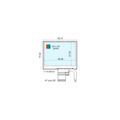 China 320*240 COM41T4M17XTC 4,1 polegadas 67 pinos painel LCD módulo LCD à venda