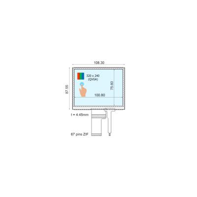 China COM50T5M80GTC 5,0 polegadas 320*240 LCD touch monitor à venda