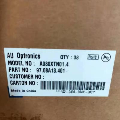 중국 AUO A080XTN01.4 LCD 표시 화면 패널 판매용