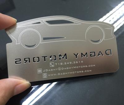 Cina Il laser del biglietto da visita del metallo di acciaio inossidabile ha tagliato la stampa in vendita