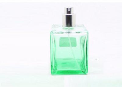 Китай Silver Spray Custom Glass Perfume Bottles , 100ml Glass Perfume Bottle Green Cap продается