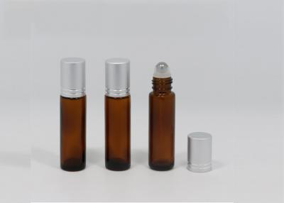 Китай Amber Empty Roll On Perfume Bottles , 10ml Glass Perfume Roller Bottles продается