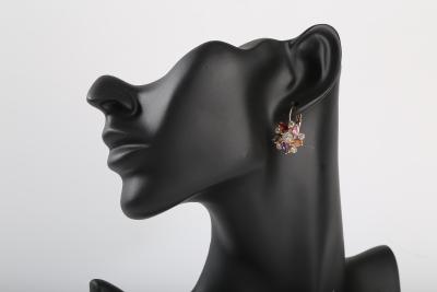 Chine 925 en forme de poire Sterling Silver Gemstone Earrings Noble CZ Sterling Silver Earrings à vendre