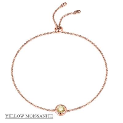 Κίνα Αυξήθηκε χρυσός κάλυψε διαμάντι Moissanite 925 το ασημένιο βραχιολιών του CZ πραγματικό προς πώληση
