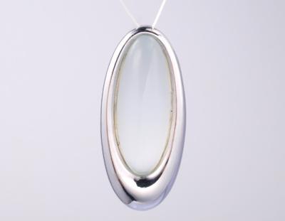 Κίνα Έλεγκτο κολιέ από λευκό νεφρίτη 925 Sterling Silver για κυρίες και κύριους προς πώληση