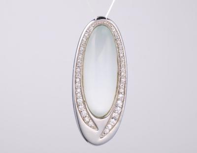 Κίνα Έλεγκτο κολιέ από λευκό νεφρίτη 925 Sterling Silver για κυρίες και κύριους προς πώληση