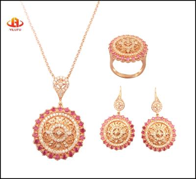 중국 925 실버 덩글 Pendant Set With AAA Cz Stones Custom Logo 로버 클래프 판매용