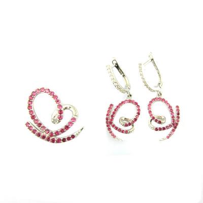 중국 925 실버 덩글 Pendant Set With AAA Cz Stones Custom Logo 로버 클래프 판매용