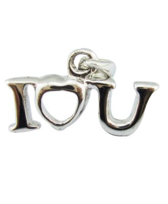 중국 I LOVE U Pendant 반짝이는 스터링 실버 A Z 알파벳 Pendant 보석 Love Story 얼어붙은 Pendant 판매용