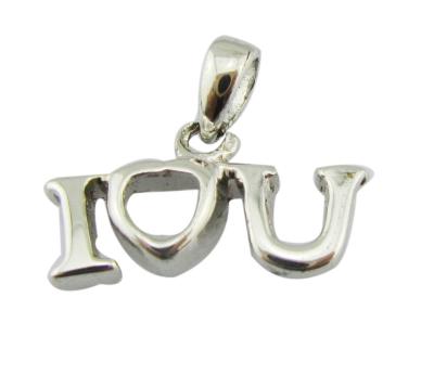 중국 I LOVE U Pendant 반짝이는 스터링 실버 A Z 알파벳 Pendant 보석 Love Story 얼어붙은 Pendant 판매용