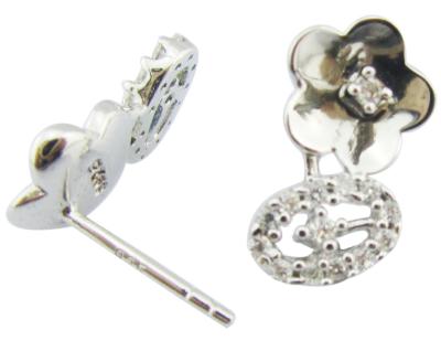 Chine Des boucles d'oreilles en argent CZ 925 sans nickel pour les occasions décontractées à vendre