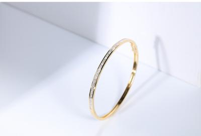 Chine or 18K Diamond Bangle bracelets de bracelet d'or blanc et jaune de 1.0ct de 55mm 45mm à vendre