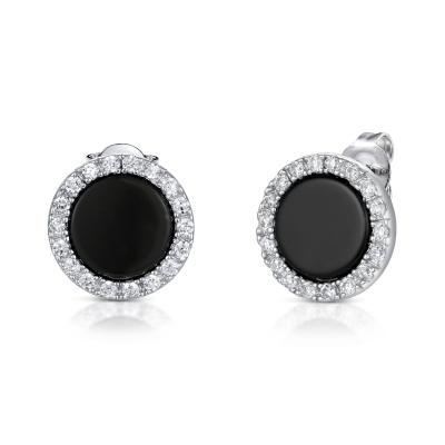 Chine Boucles d'oreille argentées de Sterling Silver AAA+ 925 ronds CZ de boucles d'oreille de goujons pour des femmes à vendre