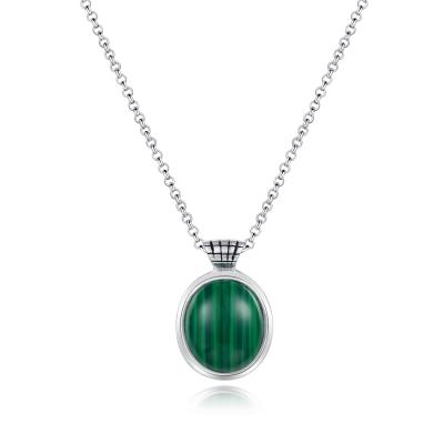 Chine 925 personnalisés Sterling Silver Bangles Malachite Bezel plaçant pour des dames à vendre