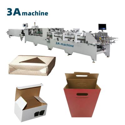 Cina 125cm Max Size 3-layer cartone ondulato scatola doppia serratura fondo pieghevole macchina di incollaggio in vendita