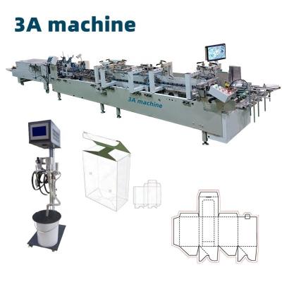 Cina PLC controllata CQT-900 macchina automatica di piegatura e incollaggio di cartoni per scatole a cartone in vendita
