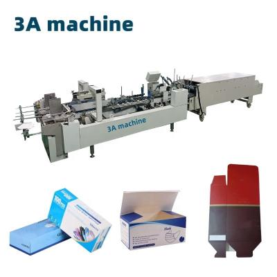 Cina 3.5m*1.1m*1.4m CQT-800 Box Folder Gluer Machine per la piegatura e incollaggio di scatole in linea retta in vendita