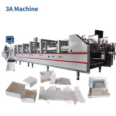 Cina Carta di cartone 200g-650g 6 angoli cartellone Gluer Machine per 4 angoli box piegatura in vendita