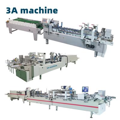 Cina PLC controllata Automatic Folder Gluing Machine per colla laterale linea retta Box Bottom Lock in vendita