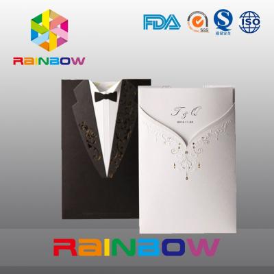 China Luxurious Customized Paper Bags For Wedding Invitation Card With Vivid Print for sale