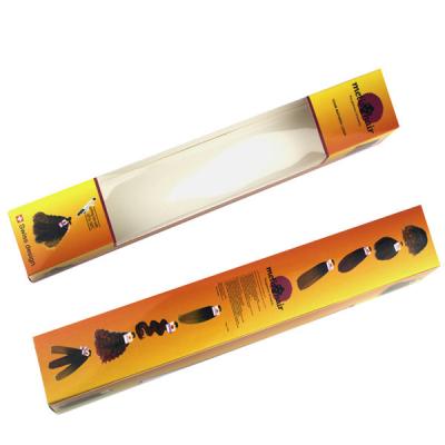 China Hair Extension Paper Box Packaging With Clear Window , Hair Extension Paper Box for sale