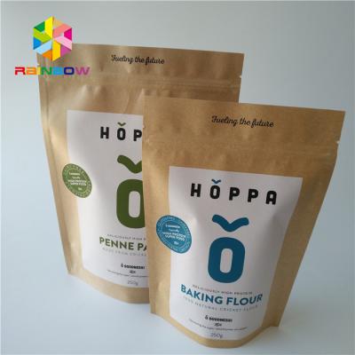 China Custom Printed k Food Stand Up Pouch Packing Bag Kraft Paper Matte Surface for sale