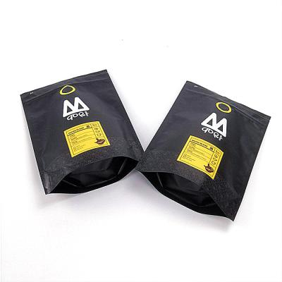 중국 Resealable 지퍼 주머니 부대 관례에 의하여 인쇄된 박판으로 만들어진 광택이 없는 까만 색깔을 위로 서 있으십시오 판매용
