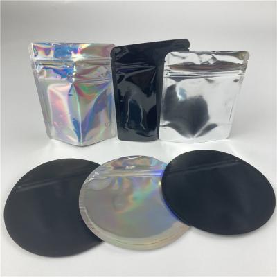 中国 3.5gホログラムの定形円形マイラーは注文の印刷された円のジッパーの包装を袋に入れる 販売のため