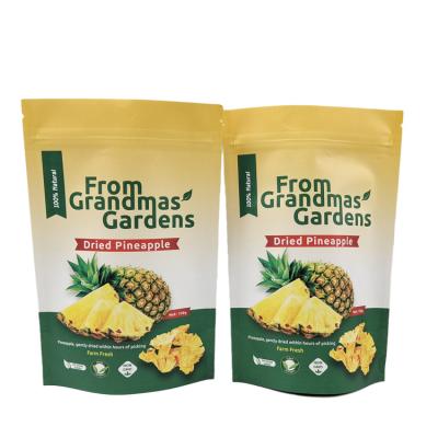 China Custom Printed Reusable Gold Stamp Kraft Paper Pouch Digital Print Eco Friendly Mylar Bags for sale