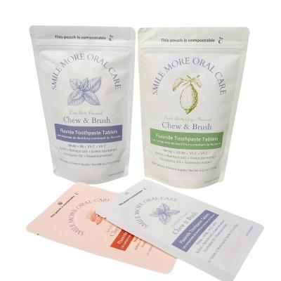Chine Sac en papier kraft biodégradable, sac en fermeture à glissière en plastique pour animaux de compagnie, compostable à vendre