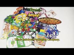  Food Grade Doypack Die Cut Cali 3.5g 7g 14g 28g Sugar Cookie Mylar Bags Glossy/matt Smell Proof Ziplock Bags