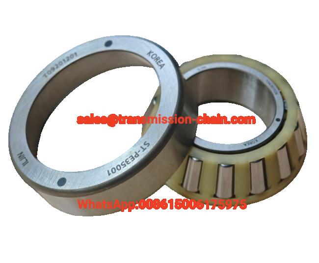 ST-PE35001 taper roller bearing, close-up of rollers and raceway