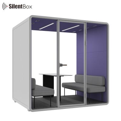 China Modern Soundproof Booth with STC30dB Soundproofing and 4000K Natural LED Lighting for Office Privacy for sale