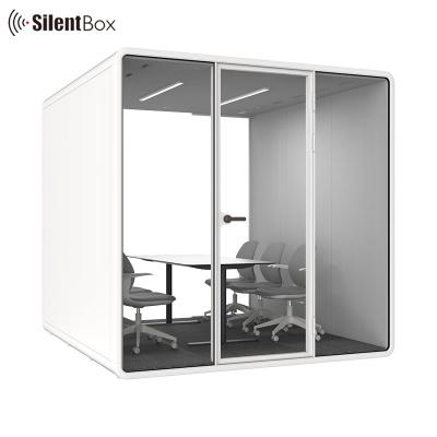China 6 Person Capacity Silent Booth with Aluminum+Steel Frame and Modern Design for Office and Studio for sale