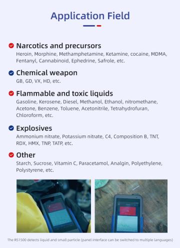 1064nm Handheld Raman Analyzer in use for substance detection