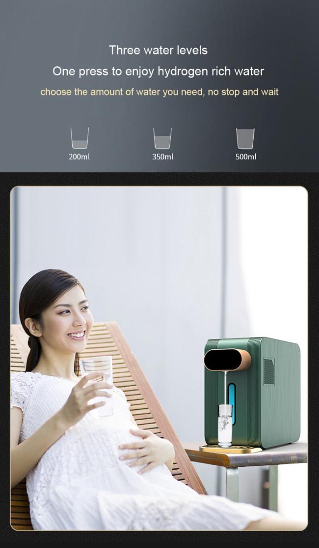 Person using hydrogen water machine