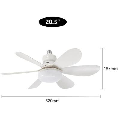Chine Lumière de ventilateur à prise avec télécommande E27 Base 20,5''Petite vis dans les ventilateurs de plafond avec des lumières 3 vitesses et 3 couleurs ampoule de ventilateur à faible intensité à vendre