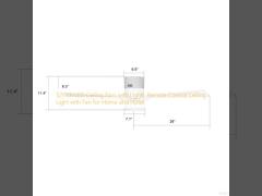 52inch LED Ceiling Fans With Lights Remote Control Ceiling Light With Fan For Home And Hotel